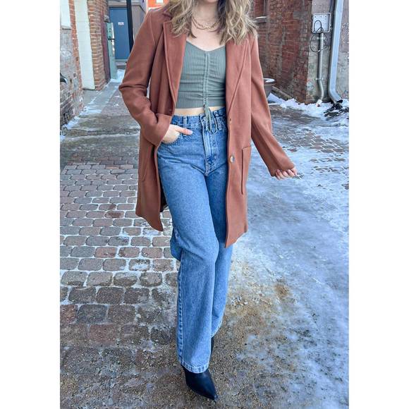 BE COOL | Sweaters | New Be Cool Everyday Coat In Caramel | Poshmark